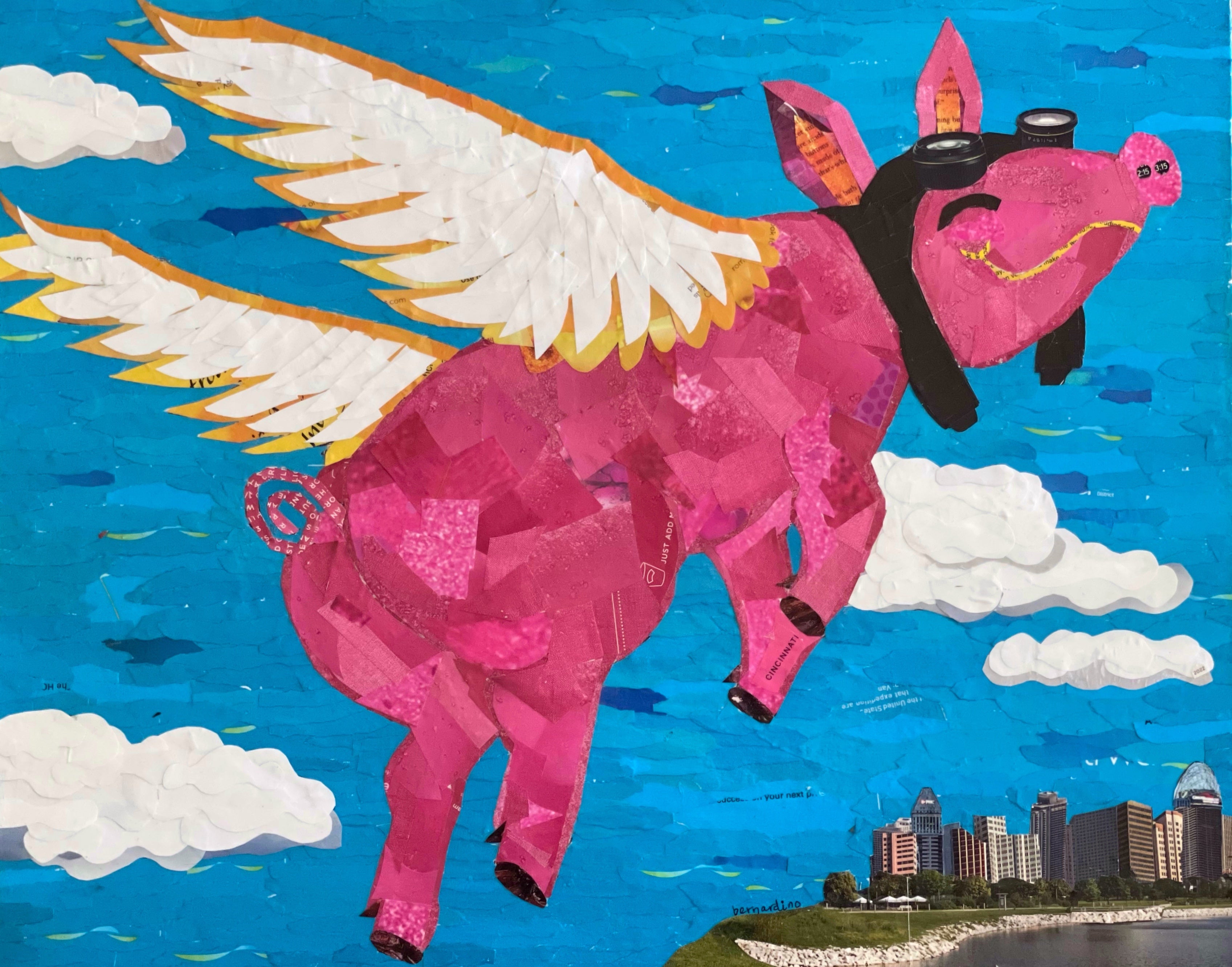 Notorious P.I.G. Series – Pieceful Collage Art